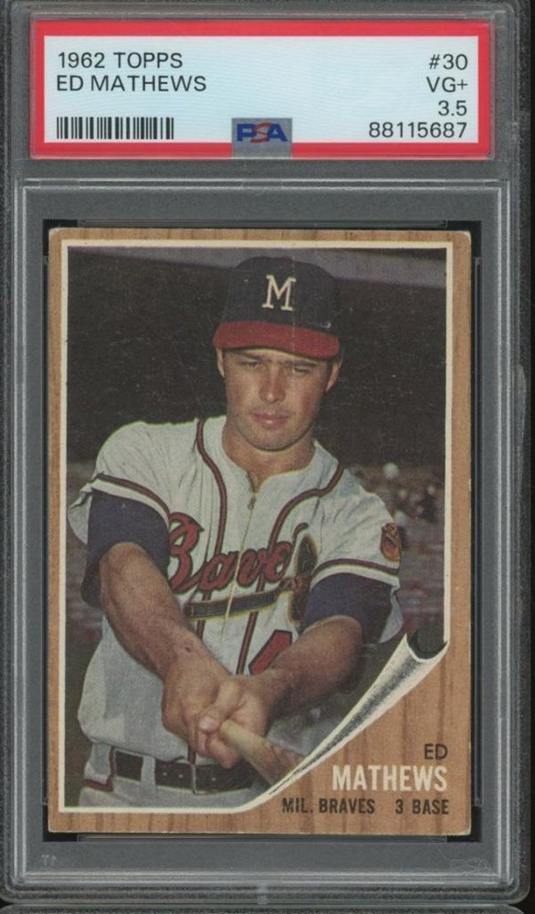 Auction Prices Realized Baseball Cards 1962 Topps Ed Mathews