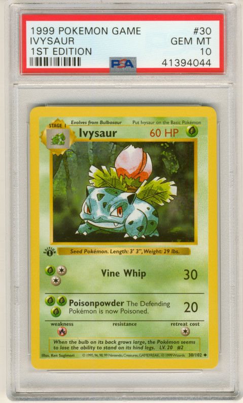 Auction Prices Realized Tcg Cards 1999 Pokemon Game Ivysaur 1st Edition