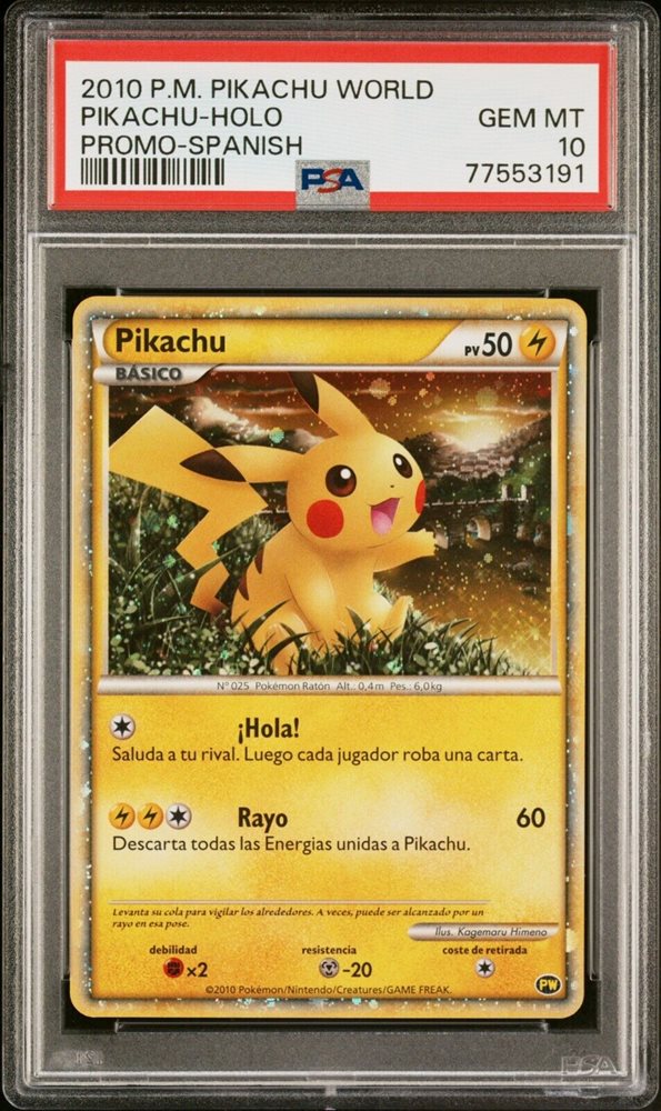 Auction Prices Realized Tcg Cards 2010 Pokemon Pikachu World Promo ...