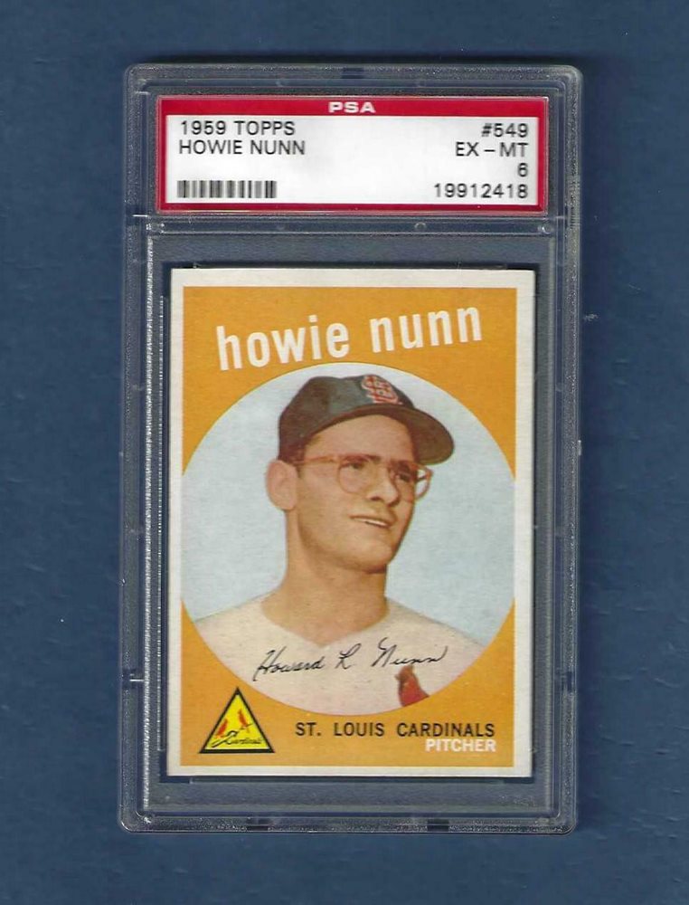 Auction Prices Realized Baseball Cards 1959 TOPPS Howie Nunn