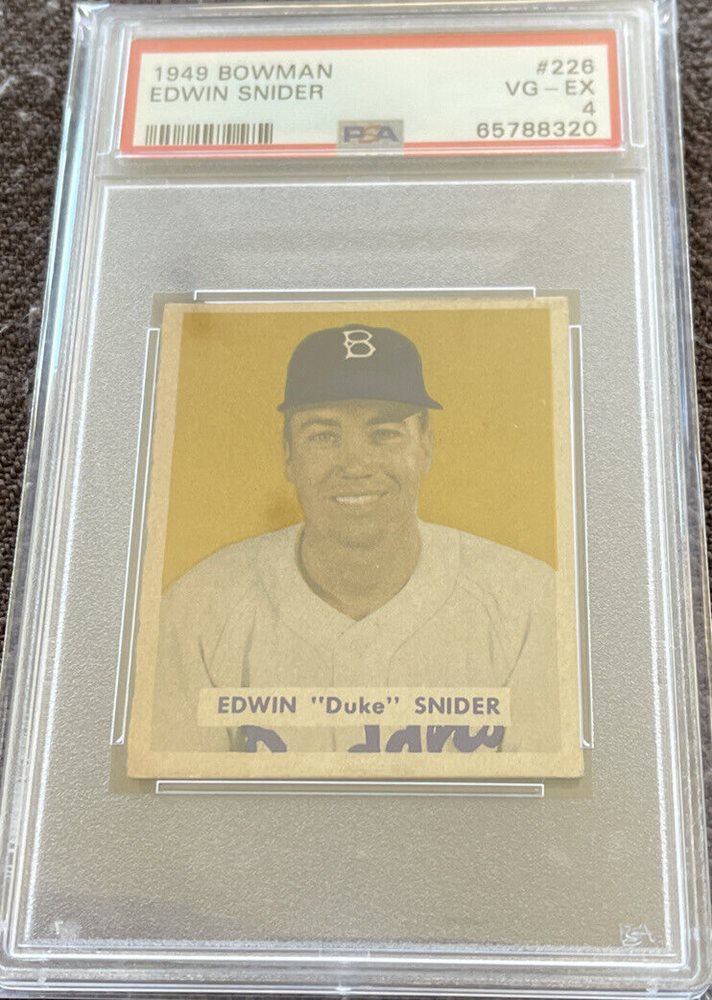 Auction Prices Realized Baseball Cards 1949 Bowman Edwin Snider