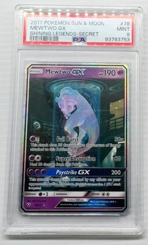 Auction Prices Realized Tcg Cards 2017 Pokemon Sun & Moon Shining Legends Mewtwo Gx