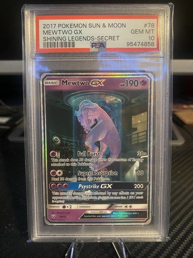 Auction Prices Realized Tcg Cards 2017 POKEMON SUN & MOON SHINING LEGENDS Mewtwo Gx