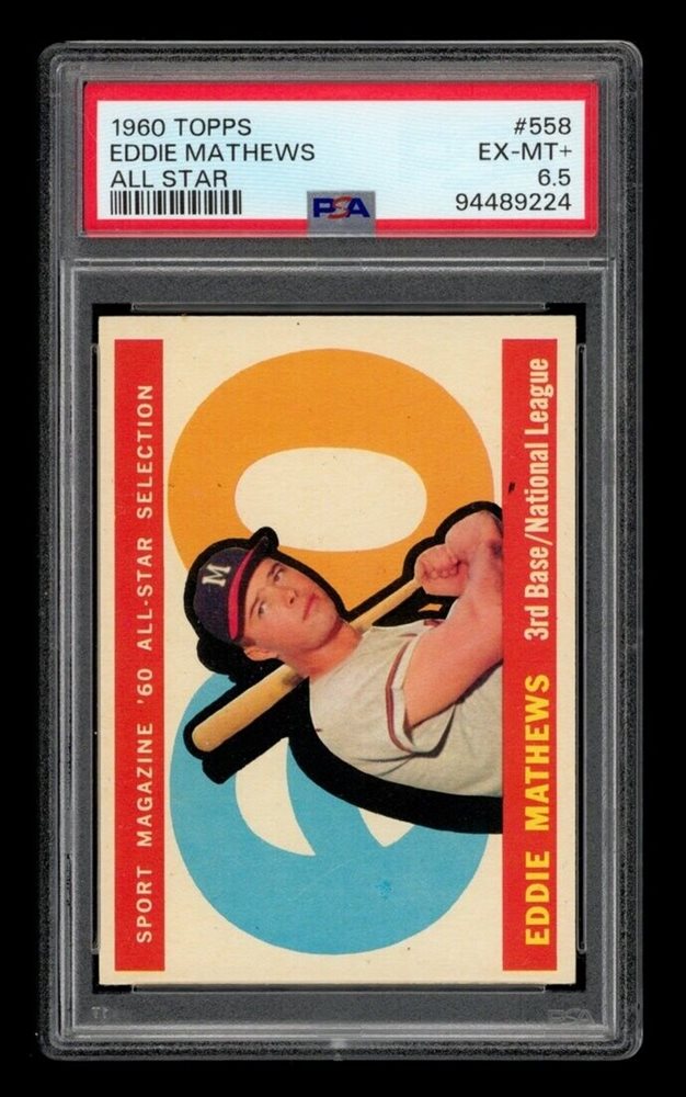 Auction Prices Realized Baseball Cards 1960 Topps Eddie Mathews