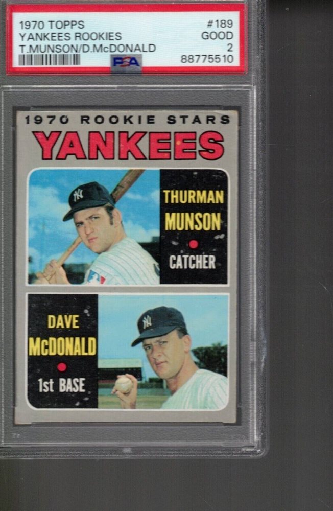 Auction Prices Realized Baseball Cards 1970 Topps Yankees Rookies