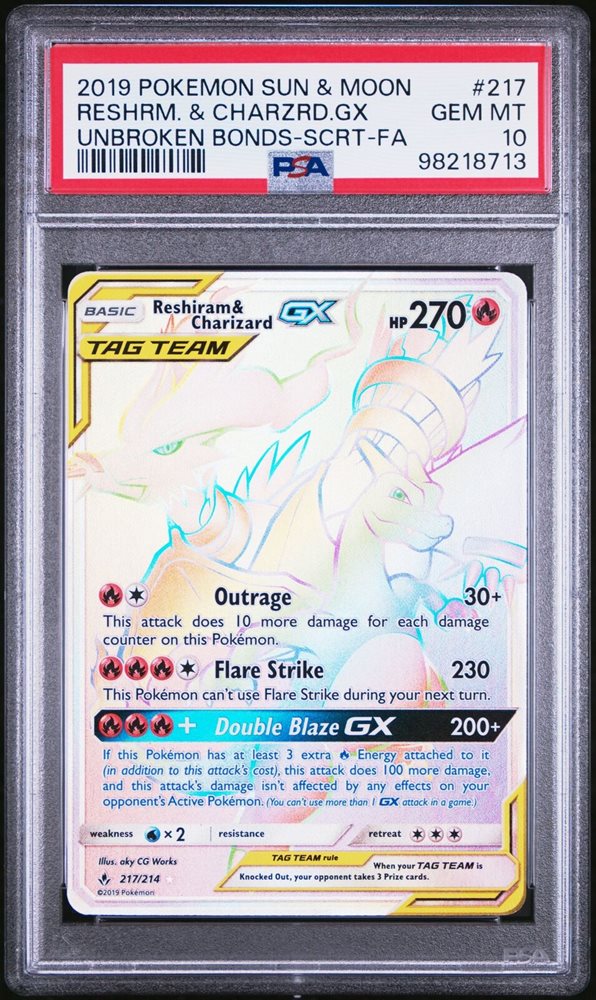Auction Prices Realized Tcg Cards 2019 Pokemon Sun & Moon Unbroken Bonds Full Art / Reshiram ...