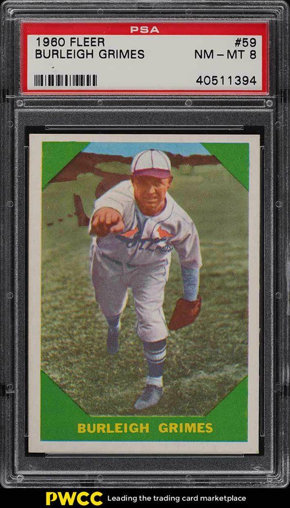 Auction Prices Realized Baseball Cards 1960 FLEER Burleigh Grimes
