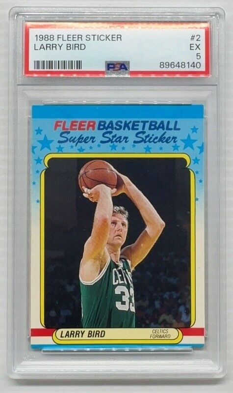 Auction Prices Realized Basketball Cards 1988 Fleer Sticker Larry Bird