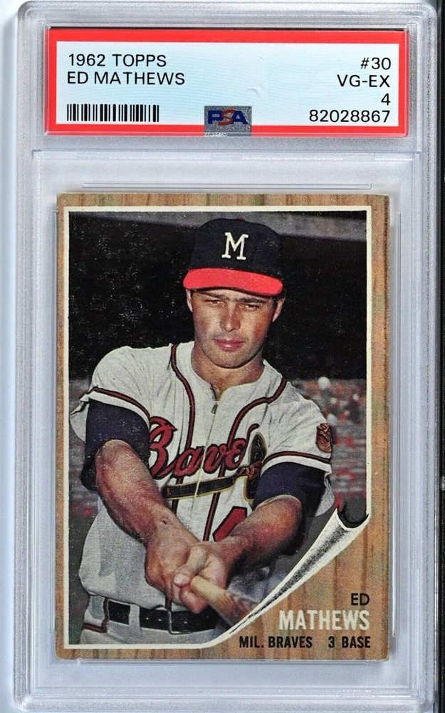 Auction Prices Realized Baseball Cards 1962 Topps Ed Mathews