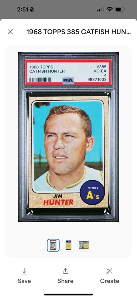 Auction Prices Realized Baseball Cards 1968 TOPPS Catfish Hunter