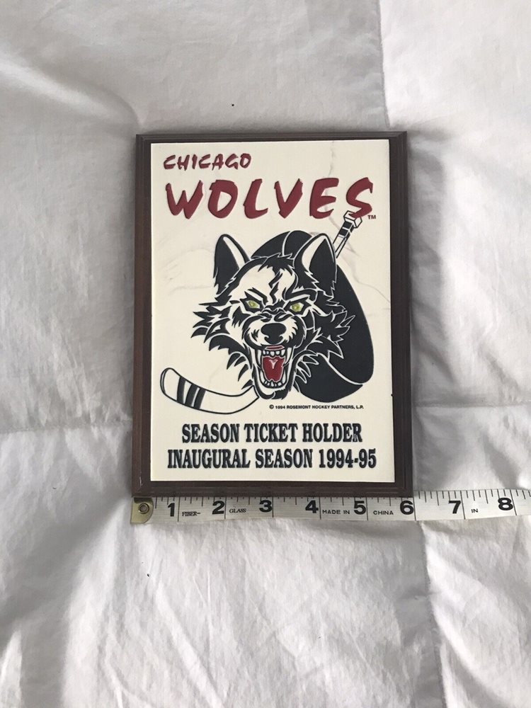 Chicago Wolves Season Ticket Holder Plaque Inaugural Se
