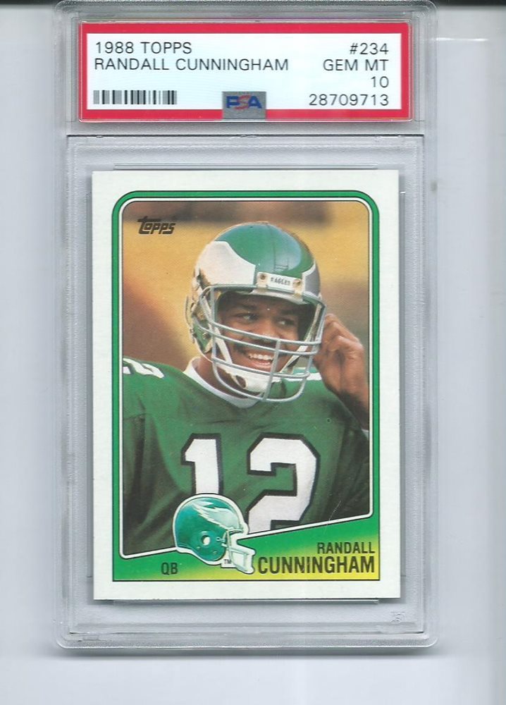 Collectibles Memorabilia 1988 Topps RANDALL CUNNINGHAM Hall of Fame QB ...