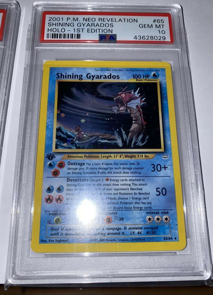 Auction Prices Realized Tcg Cards 2001 Pokemon Neo Revelation 1st Edition Shining Gyarados-Holo