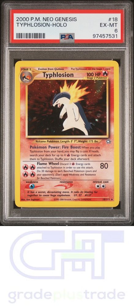 Auction Prices Realized Tcg Cards 2000 Pokemon Neo Genesis Typhlosion-Holo