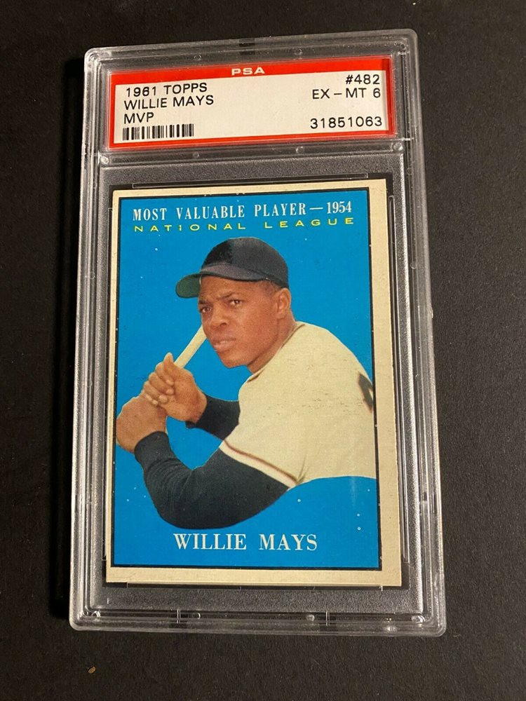 1961 Topps Willie Mays MVP #482 Baseball Card H.O.F. PSA Ready ...