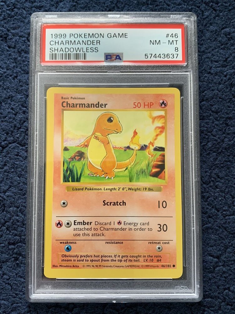 RARE Charmander 46/102 Pokemon Card Base Set 1999 Grading ready PSA ...