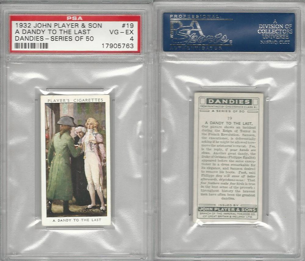 Auction Prices Realized Non-Sport Cards 1932 JOHN PLAYER & SON DANDIES ...
