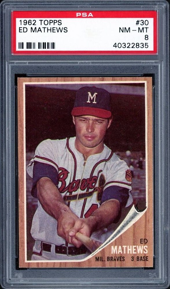 Auction Prices Realized Baseball Cards 1962 Topps Ed Mathews