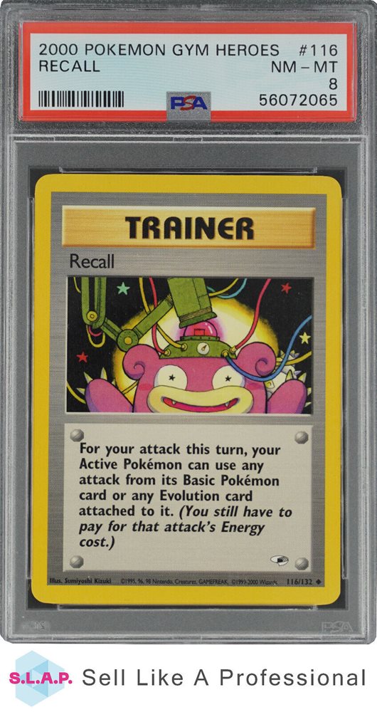 Auction Prices Realized Tcg Cards 2000 POKEMON GYM HEROES Recall