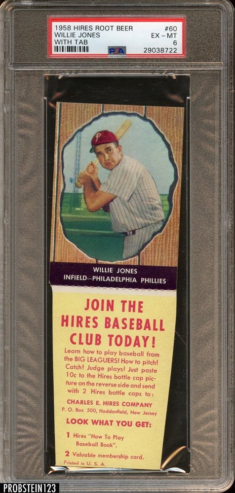 Auction Prices Realized Baseball Cards 1958 HIRES ROOT BEER Willie Jones