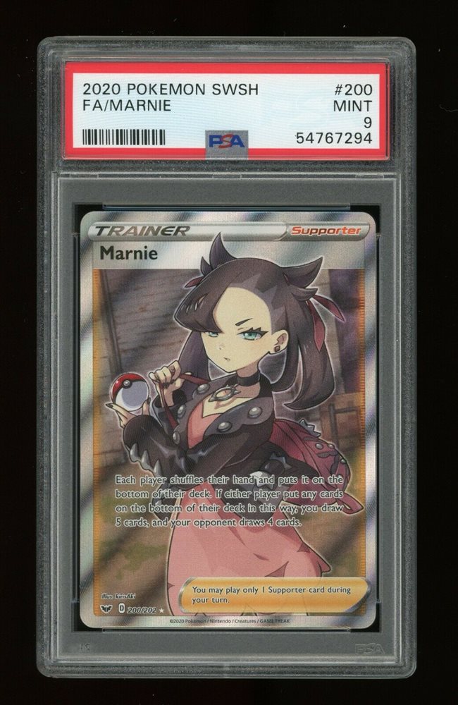Pokemon Sword and Shield Marnie Fullart PSA 9 200/202 - munimoro.gob.pe