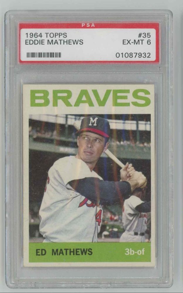 Auction Prices Realized Baseball Cards 1964 Topps Eddie Mathews
