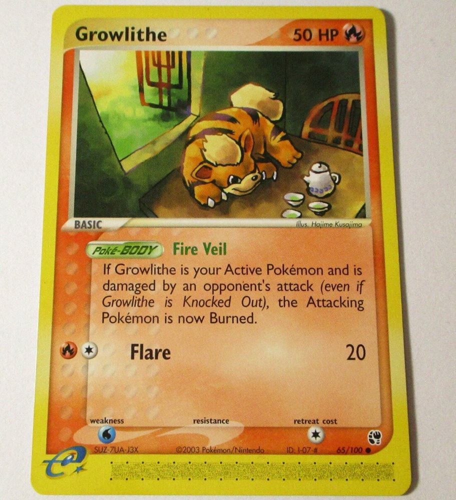 Growlithe Pokemon Card
