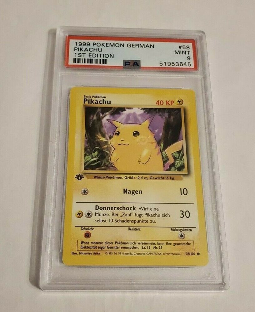 Auction Prices Realized Tcg Cards 1999 Pokemon German Pikachu 1ST EDITION