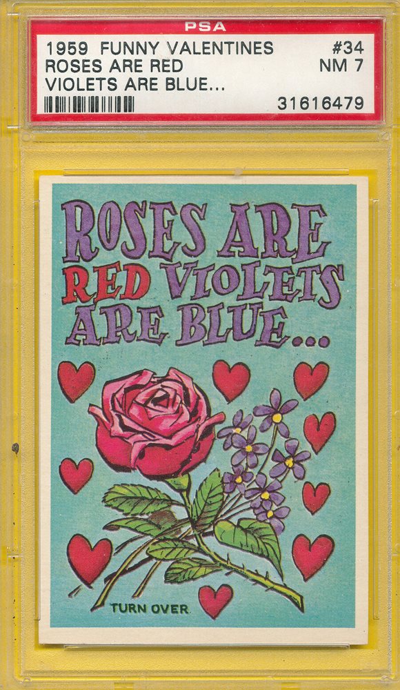 Auction Prices Realized Non-Sport Cards 1959 FUNNY VALENTINES Roses Are ...