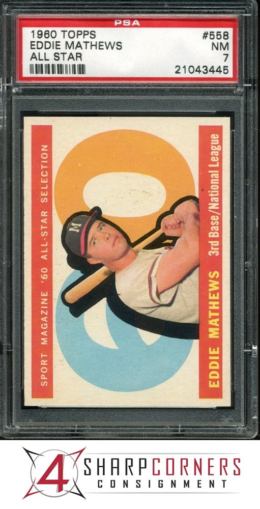 Auction Prices Realized Baseball Cards 1960 Topps Eddie Mathews