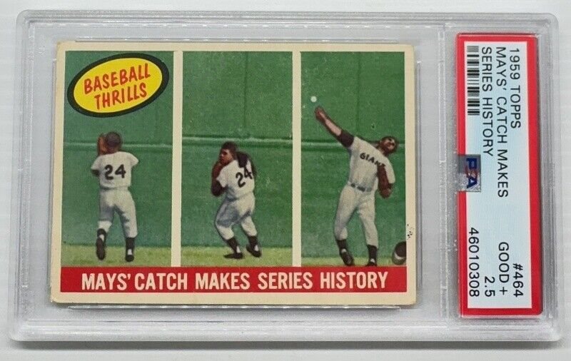 Auction Prices Realized Baseball Cards 1959 Topps Mays' Catch Makes