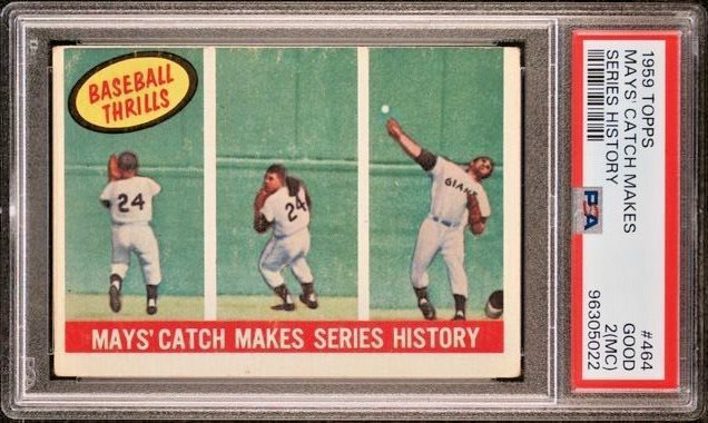 Auction Prices Realized Baseball Cards 1959 Topps Mays' Catch Makes
