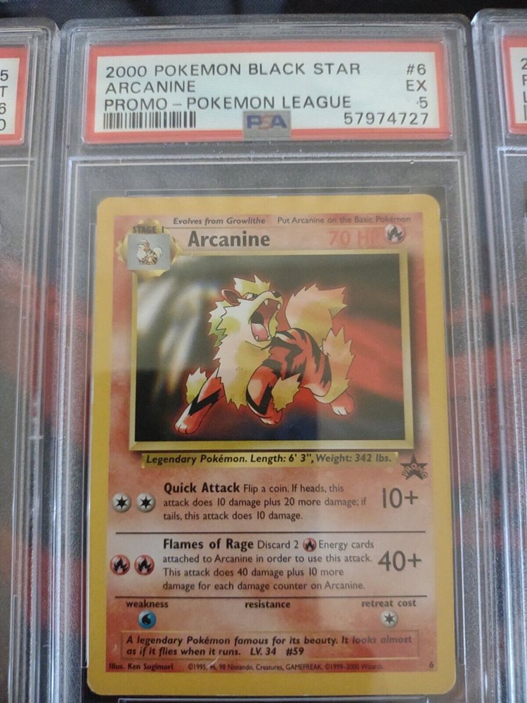 Arcanine #6 Black Star Promo PSA 9 - munimoro.gob.pe