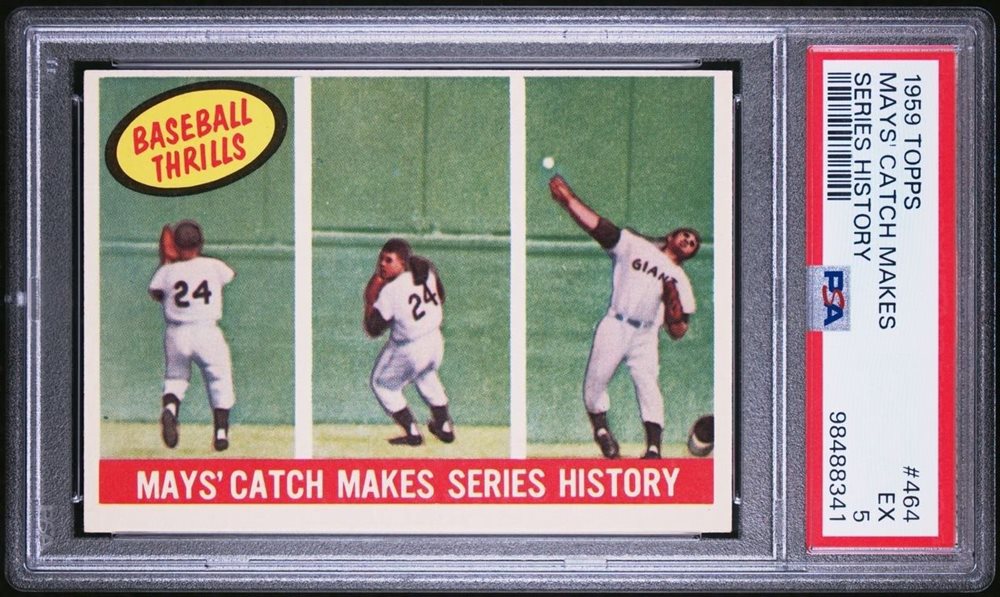 Auction Prices Realized Baseball Cards 1959 Topps Mays' Catch Makes