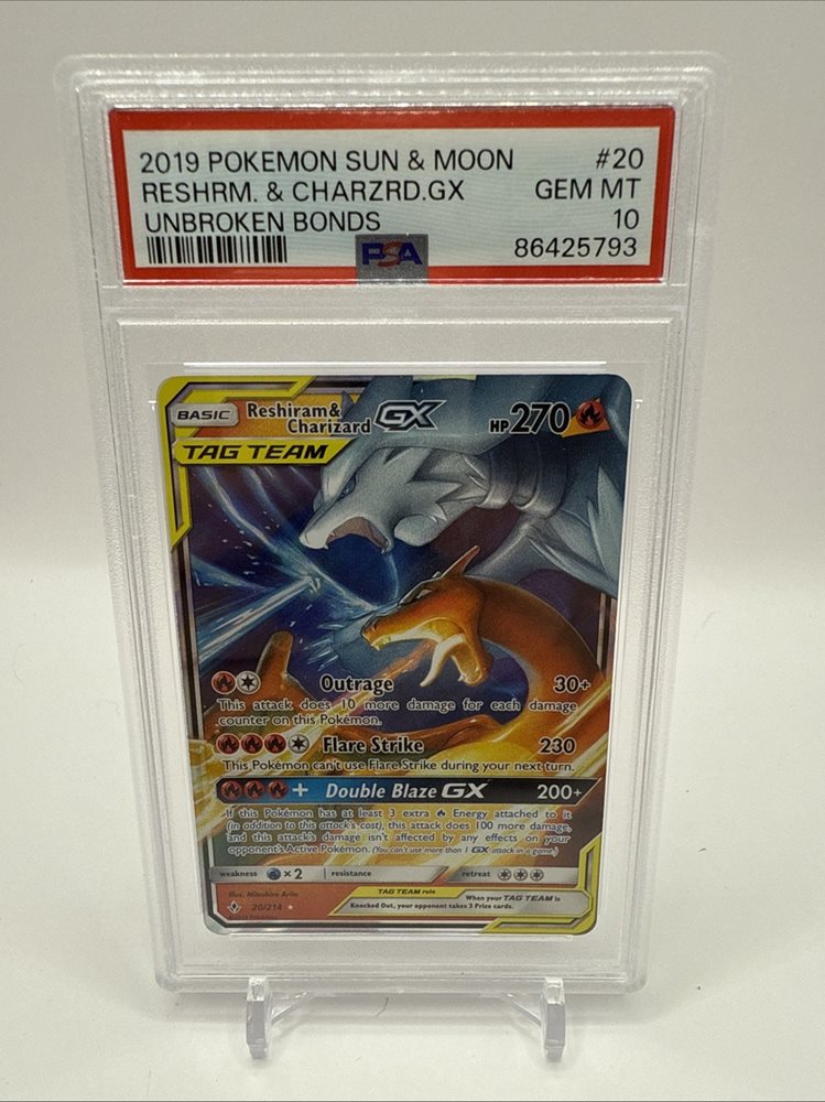 Auction Prices Realized Tcg Cards 2019 POKEMON SUN & MOON UNBROKEN BONDS Reshiram & Charizard Gx