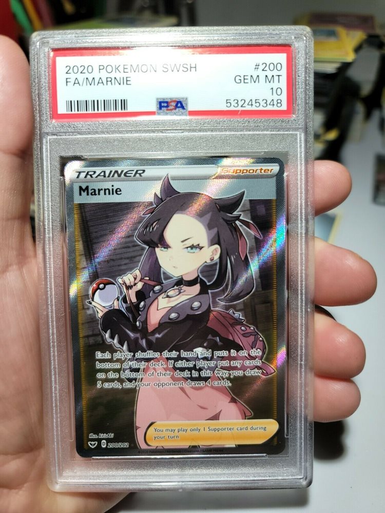 Pokemon Sword and Shield Marnie Fullart PSA 9 200/202 - munimoro.gob.pe