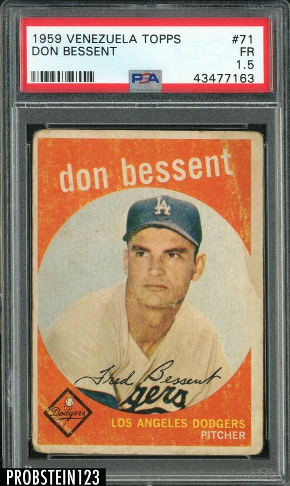 Auction Prices Realized Baseball Cards 1959 VENEZUELA TOPPS Don Bessent