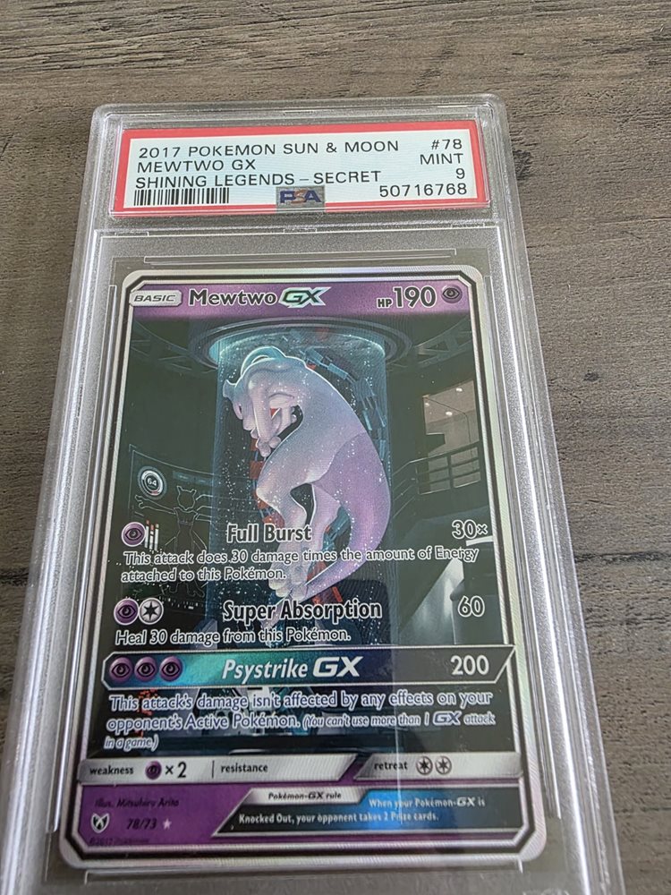 Auction Prices Realized Tcg Cards 2017 Pokemon Sun & Moon Shining Legends Mewtwo Gx