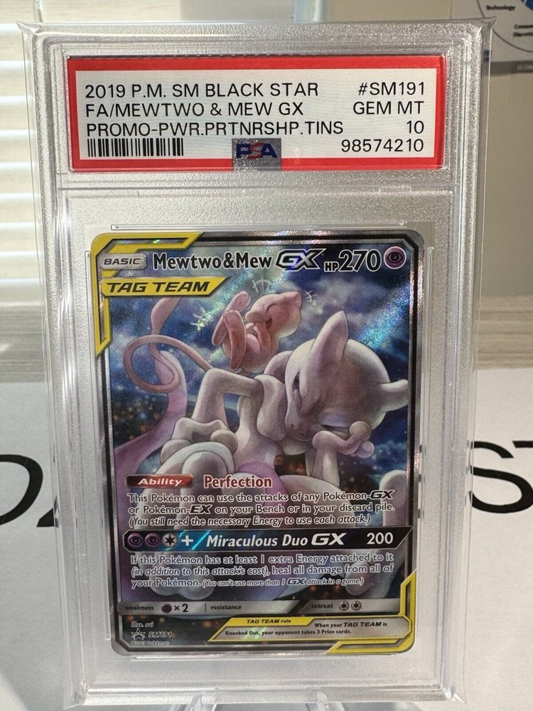 Auction Prices Realized Tcg Cards 2019 Pokemon Sm Black Star Promo Full Art / Mewtwo & Mew Gx