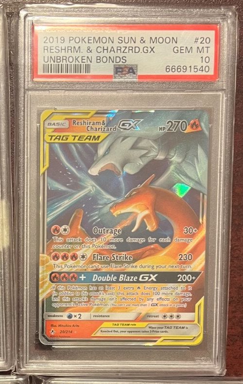 Auction Prices Realized Tcg Cards 2019 POKEMON SUN & MOON UNBROKEN BONDS Reshiram & Charizard Gx