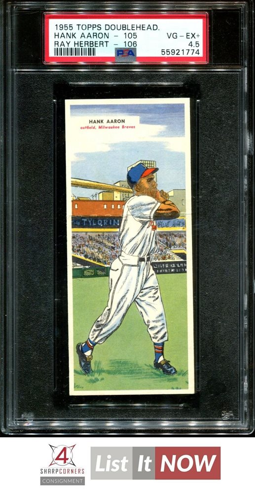 Auction Prices Realized Baseball Cards 1955 Topps Doubleheaders Hank ...